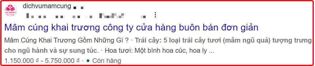 đồ cúng khai trương